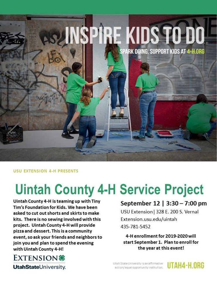 Uintah County 4-H Service Project Open to the Community | Basin Now