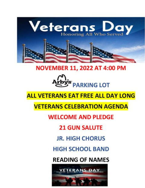 Special Veterans Day Celebration In Roosevelt Arby’s Parking Lot ...