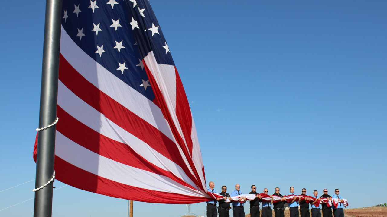 Roosevelt City Raises Beautiful Large Flag Overlooking Memorial Park ...