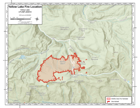 Yellow Lake Fire Grows To 2,300 Acres | Basin Now